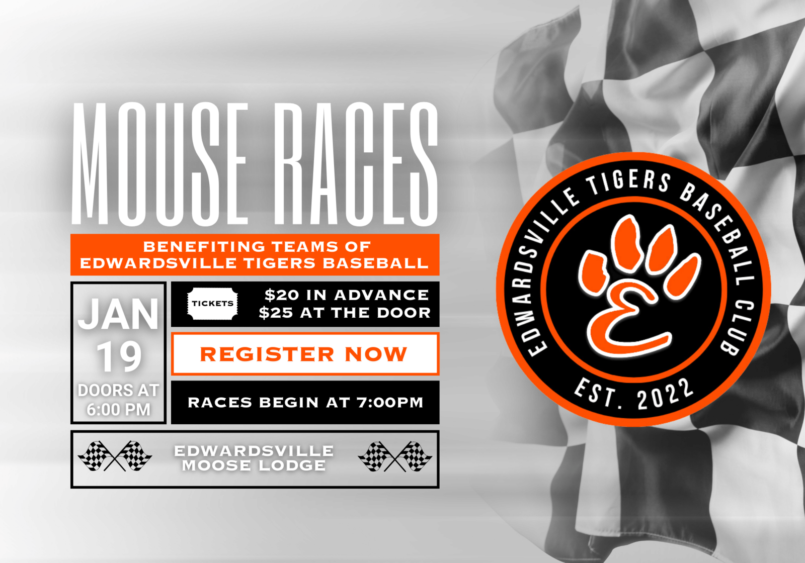 Edwardsville Tigers Baseball Mouse Races | January 19, 2024