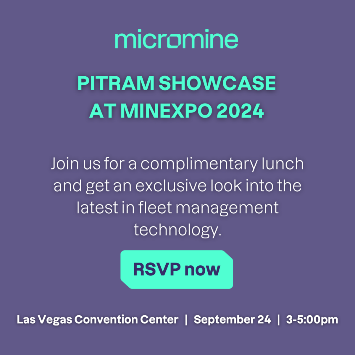 Micromine Pitram MINExpo Showcase | September 24, 2024
