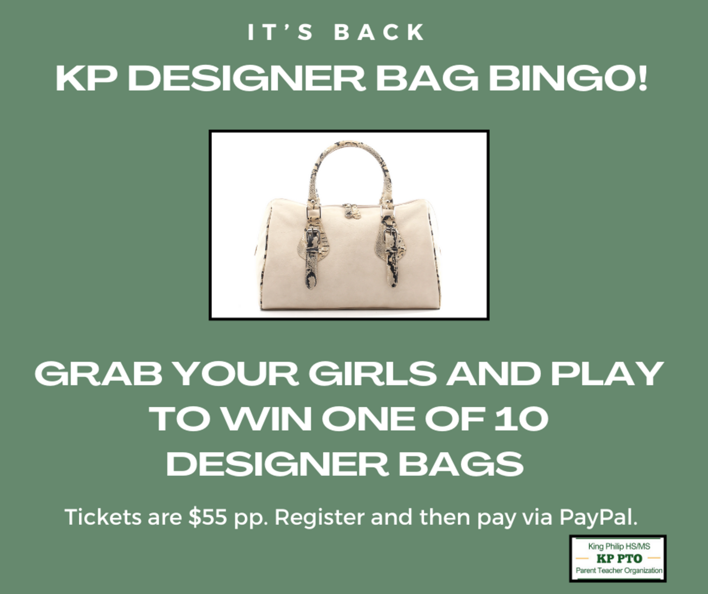 KP PTO Designer Bag Bingo 2025! | April 10, 2025